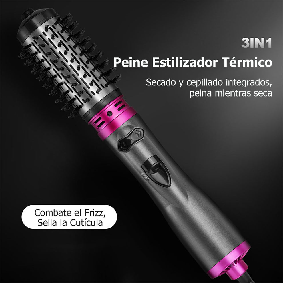 Cepillo de aire caliente 3 en 1 para rizado automático Cepillo de onda ...